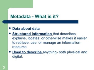 Metadata issues and challenges: Link Data | PPT