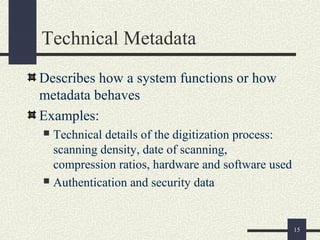 Metadata lecture 1, intro | PPT | Databases | Computer Software and ...