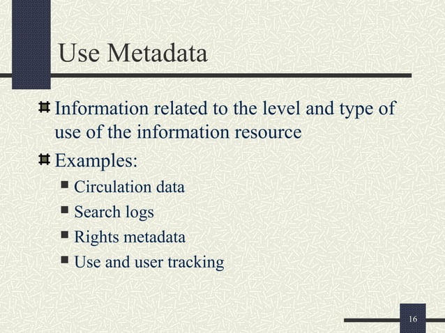 Metadata lecture 1, intro | PPT | Databases | Computer Software and Applications