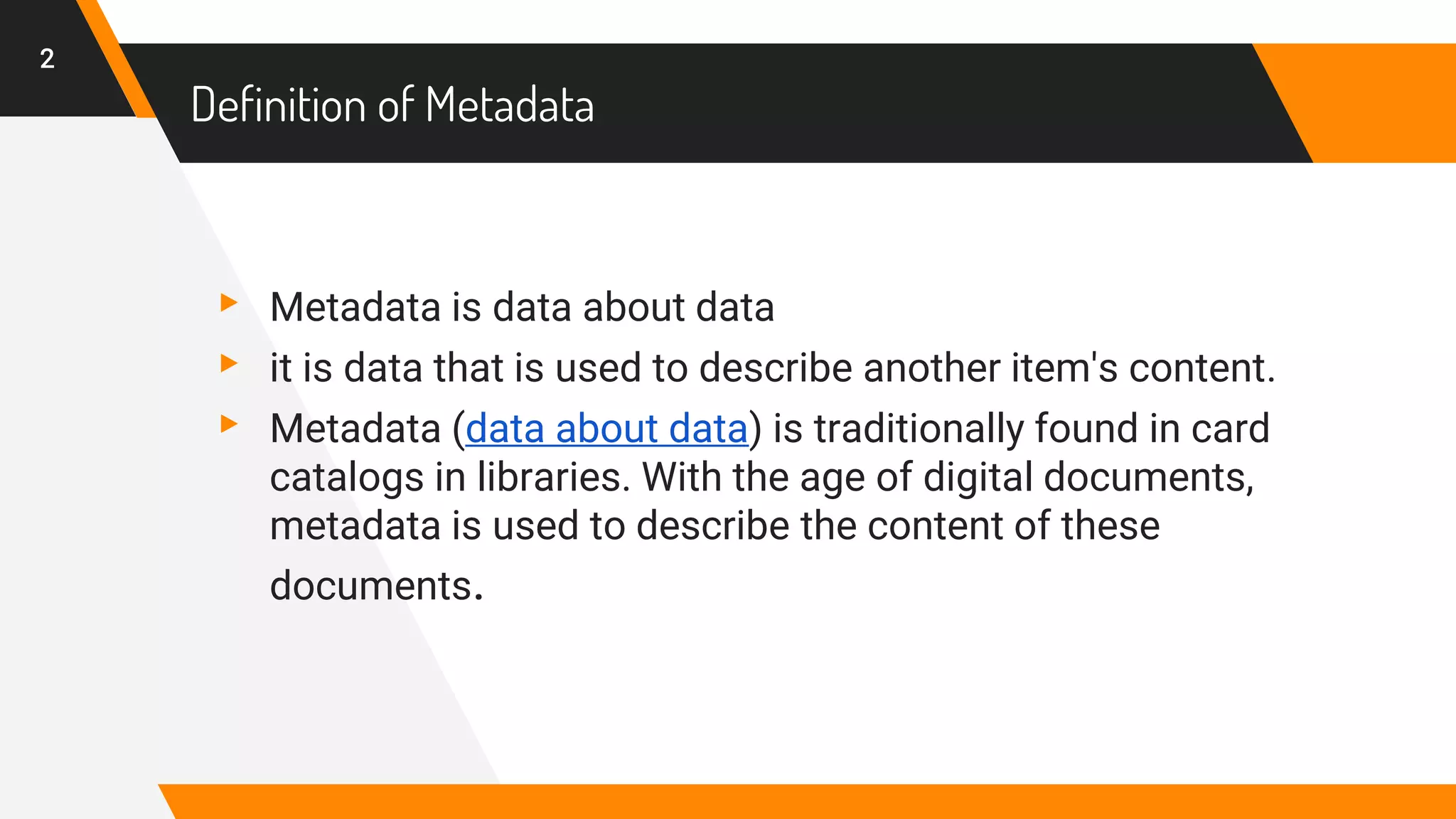 Metadata ppt | PPT