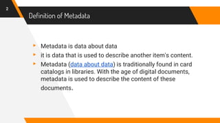 Metadata ppt | PPTX