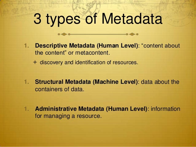 Metadata and Tagging