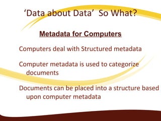 Metadata Views (by Donald Palmer) | PPT