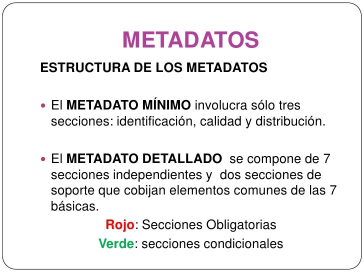 QUE ES UN DATO Y UN METADATO