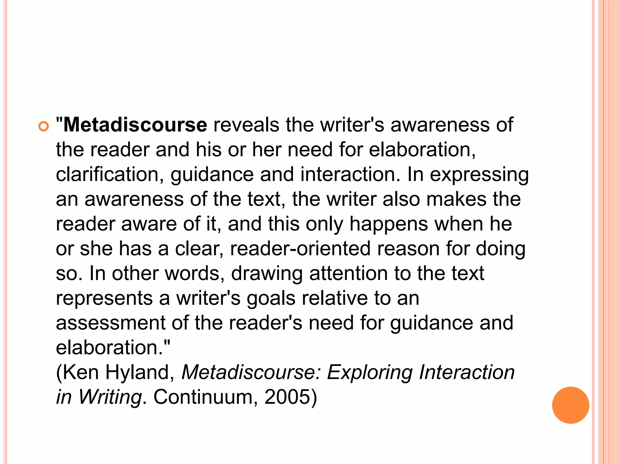 Metadiscourse | PPTX