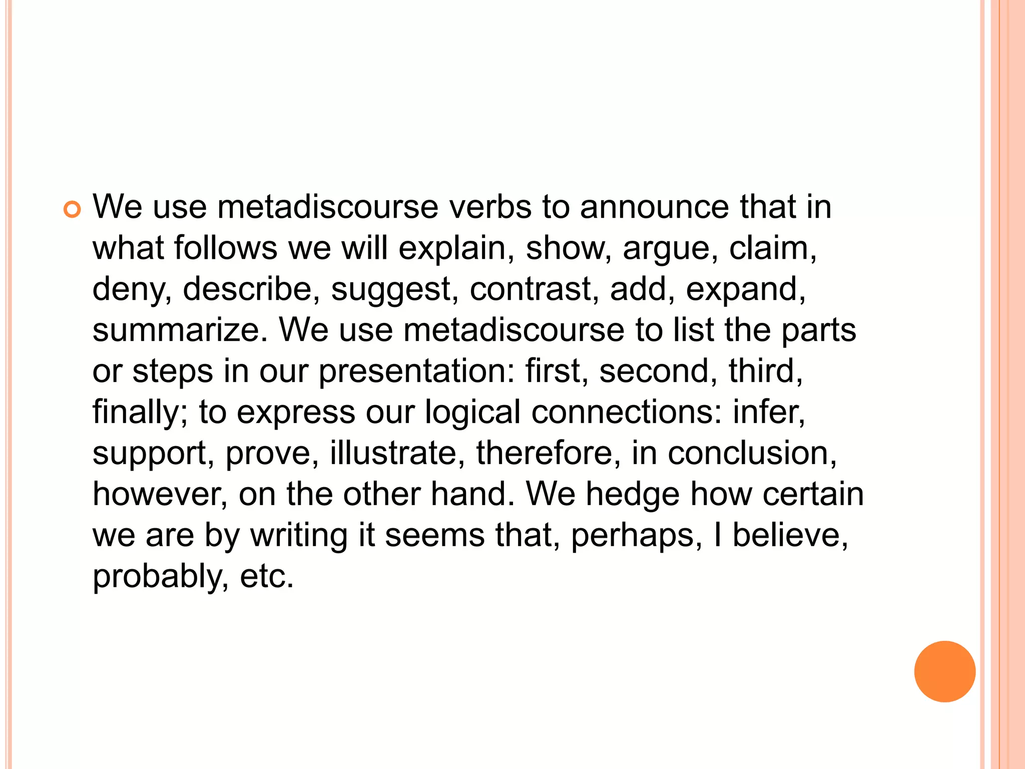 Metadiscourse | PPT