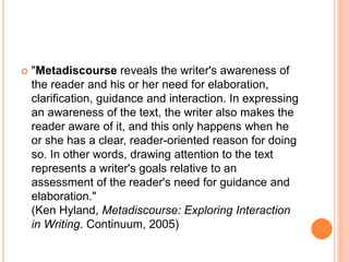 Metadiscourse | PPTX