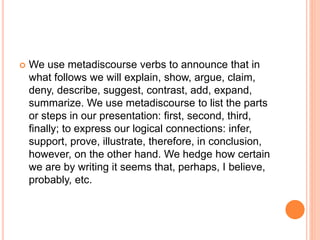 Metadiscourse | PPTX