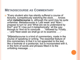 Metadiscourse | PPTX