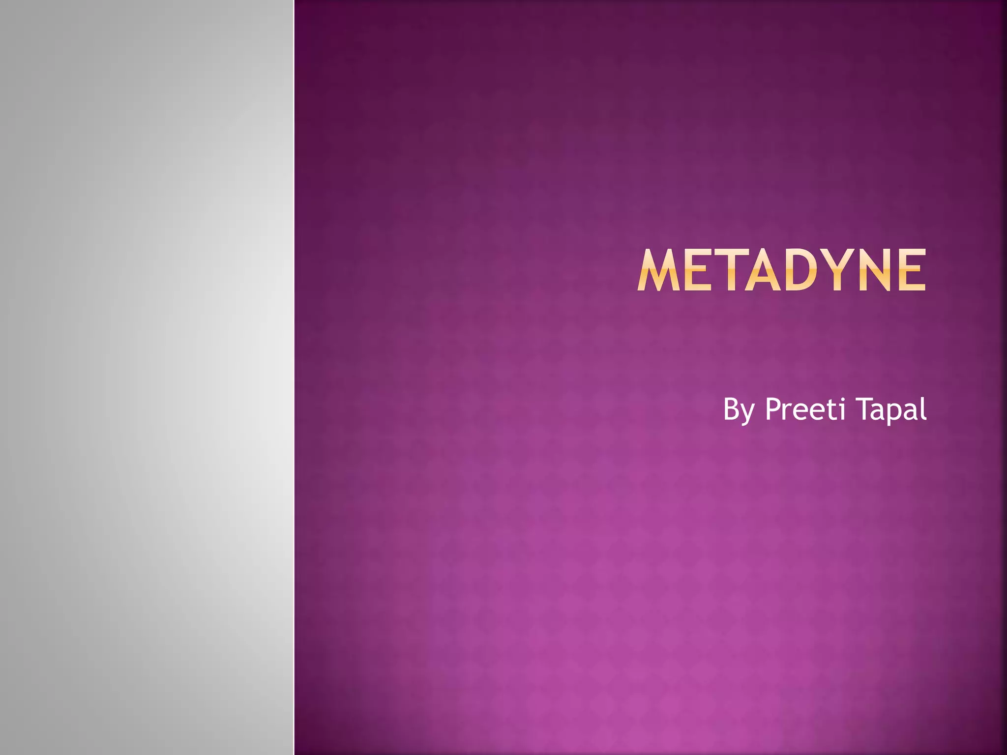 Metadyne control | PPTX