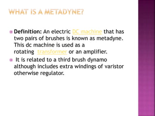 Metadyne control | PPTX