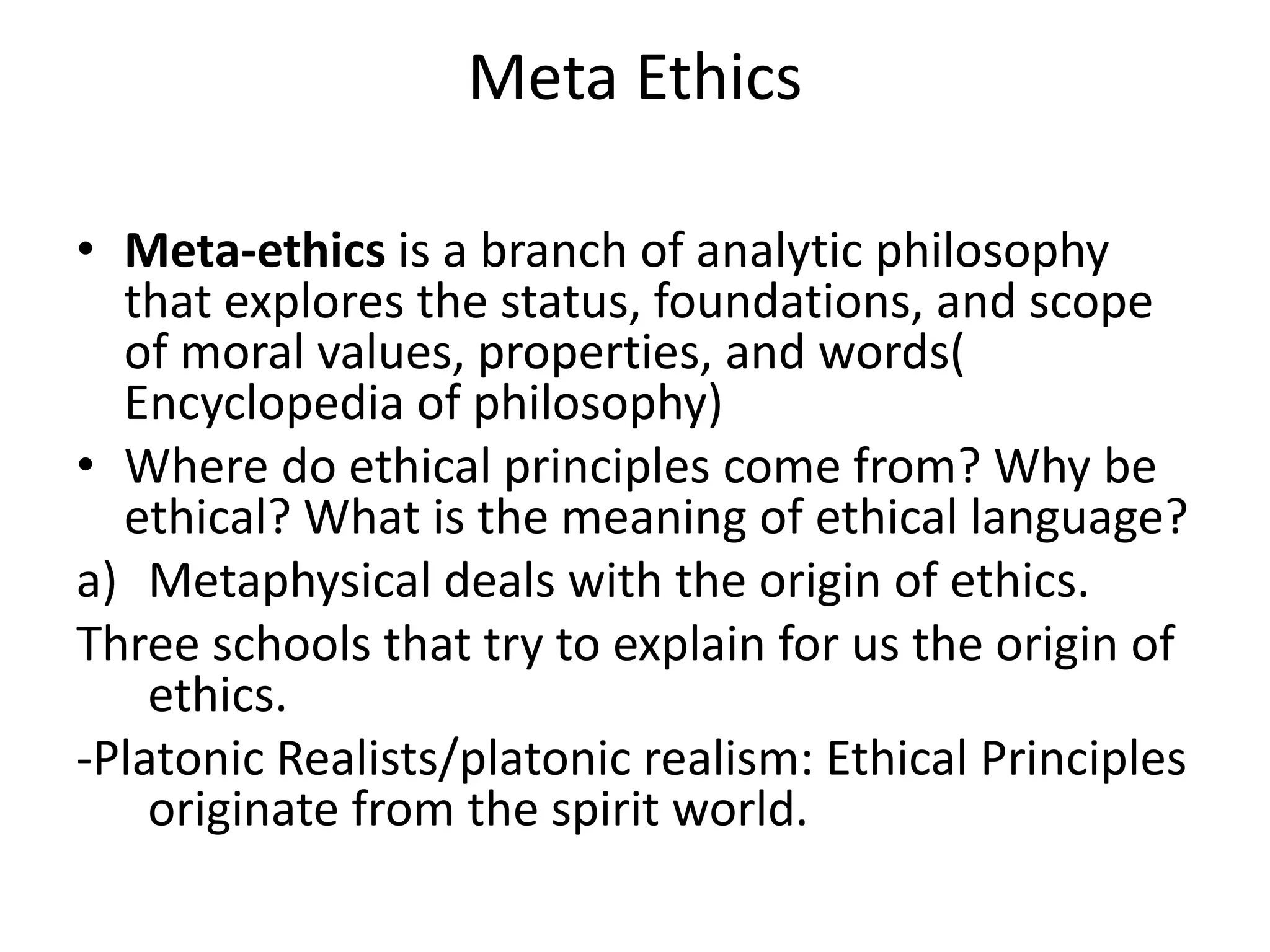 Meta Ethics Guide | PPTX