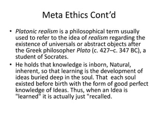 Meta Ethics Guide | PPTX