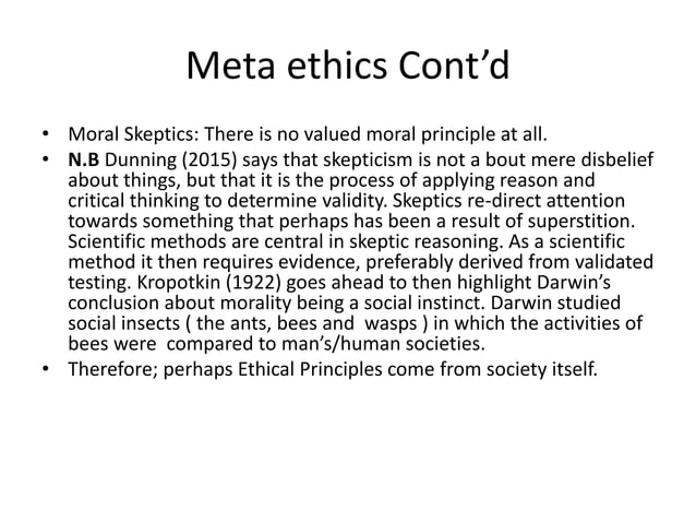 Meta Ethics Guide | PPT