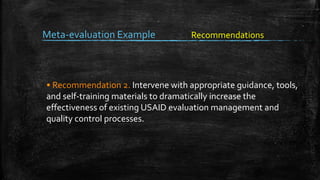 Meta Evaluation | PPTX | Educational Assessment | Education