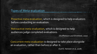 Meta Evaluation | PPTX | Educational Assessment | Education