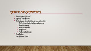 Metafiction in Coetzee's Foe | PPTX