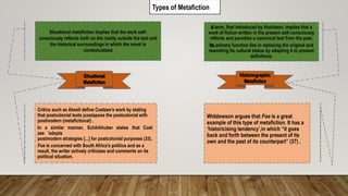 Metafiction in Coetzee's Foe | PPT