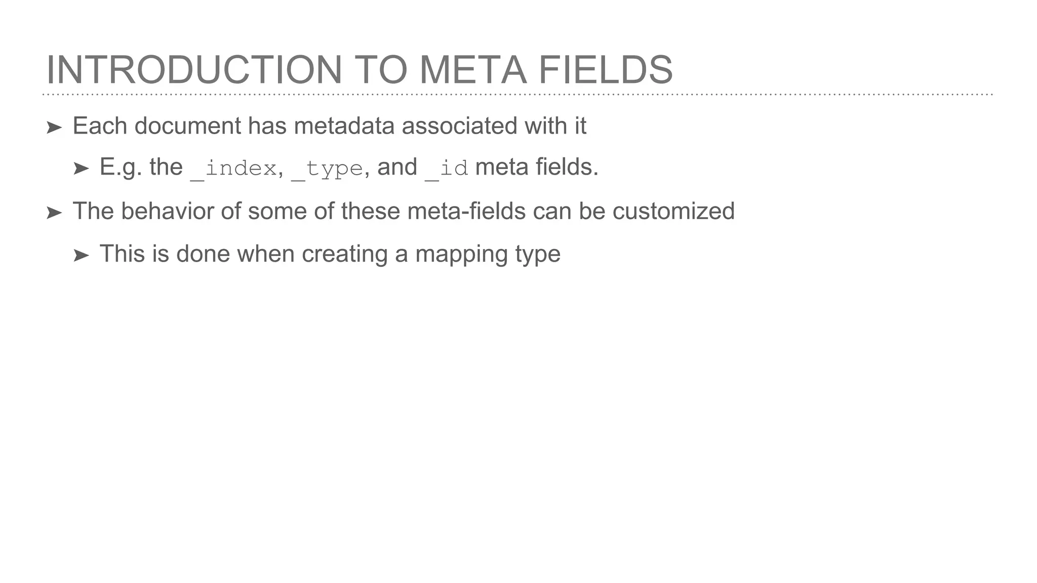 Elasticsearch Meta Fields | PPT