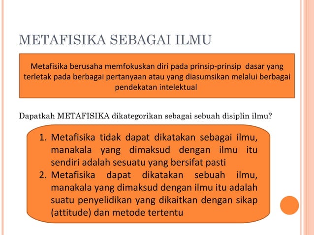 Metafisika | PPT
