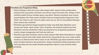 METAFISIKA FILSAFAT.pptx filsafat ilmu dan metafisika | PPTX