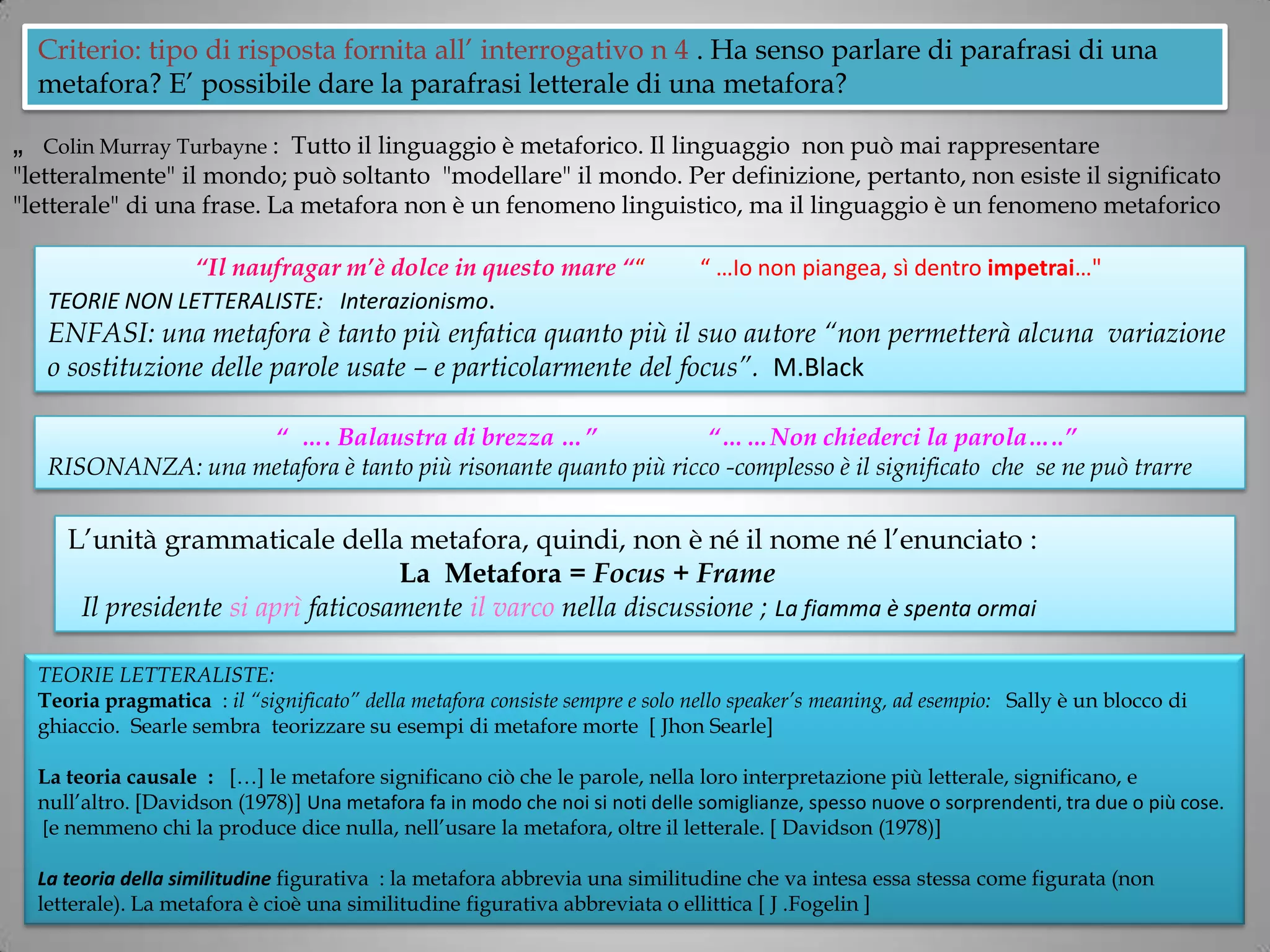 La Metafora - Cristina Pagani | PPTX