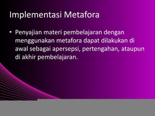 Metafora Dalam Pembelajaran Matematika | PPTX