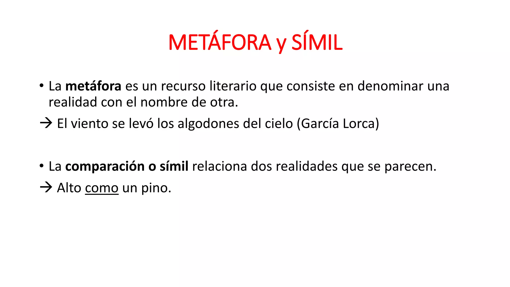 Metaforas y comparaciones | PPTX