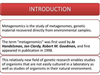Metagenomics | PPTX