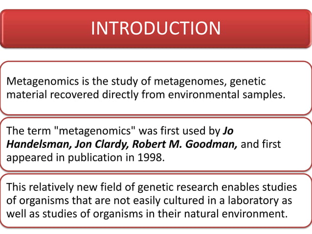 Metagenomics | PPTX | Biotech and Biomedical Industry | Industries