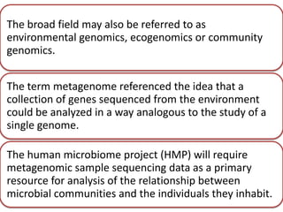 Metagenomics | PPTX