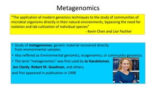 Metagenomics | PPTX