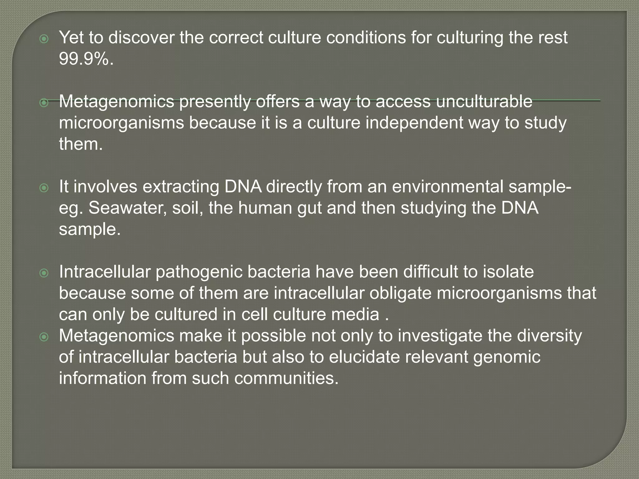 Metagenomics by microbiology dept. panjab university2018copy | PPT