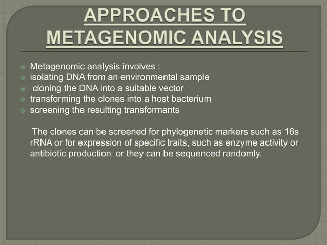 Metagenomics by microbiology dept. panjab university2018copy | PPT