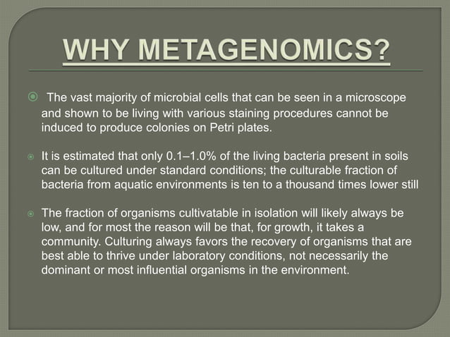Metagenomics by microbiology dept. panjab university2018copy | PPT