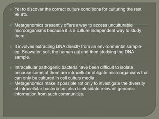 Metagenomics by microbiology dept. panjab university2018copy | PPT