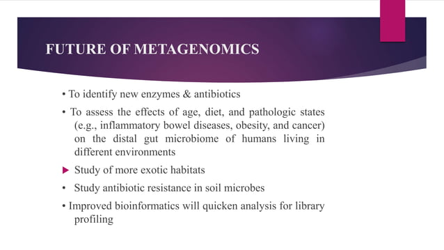 Metagenomics and it’s applications | PPT