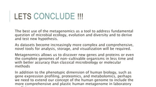 Meta genomics talks | PPT