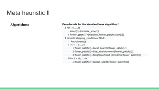Metaheuristics for software testing | PPTX