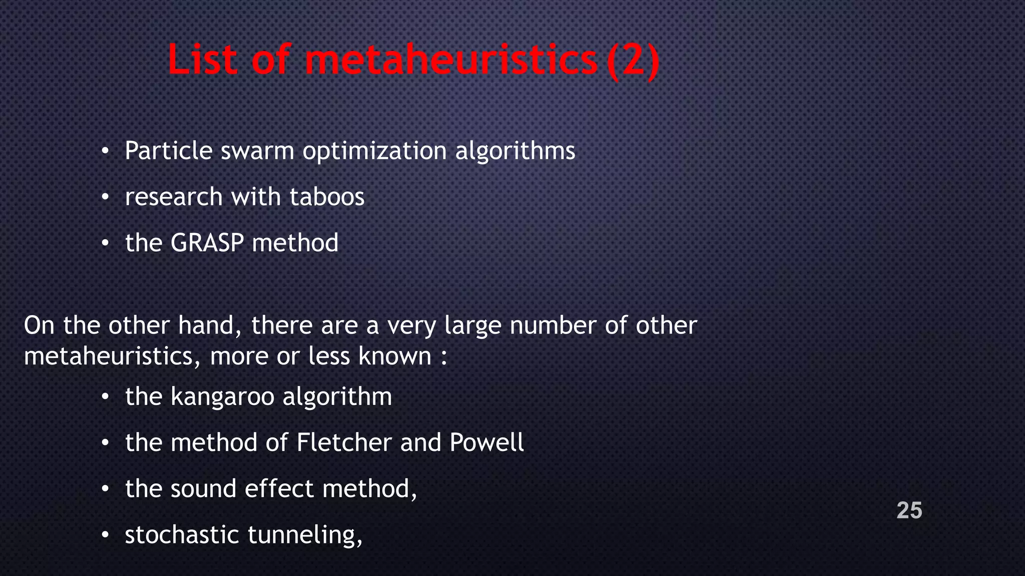 Metaheuristics | PPTX