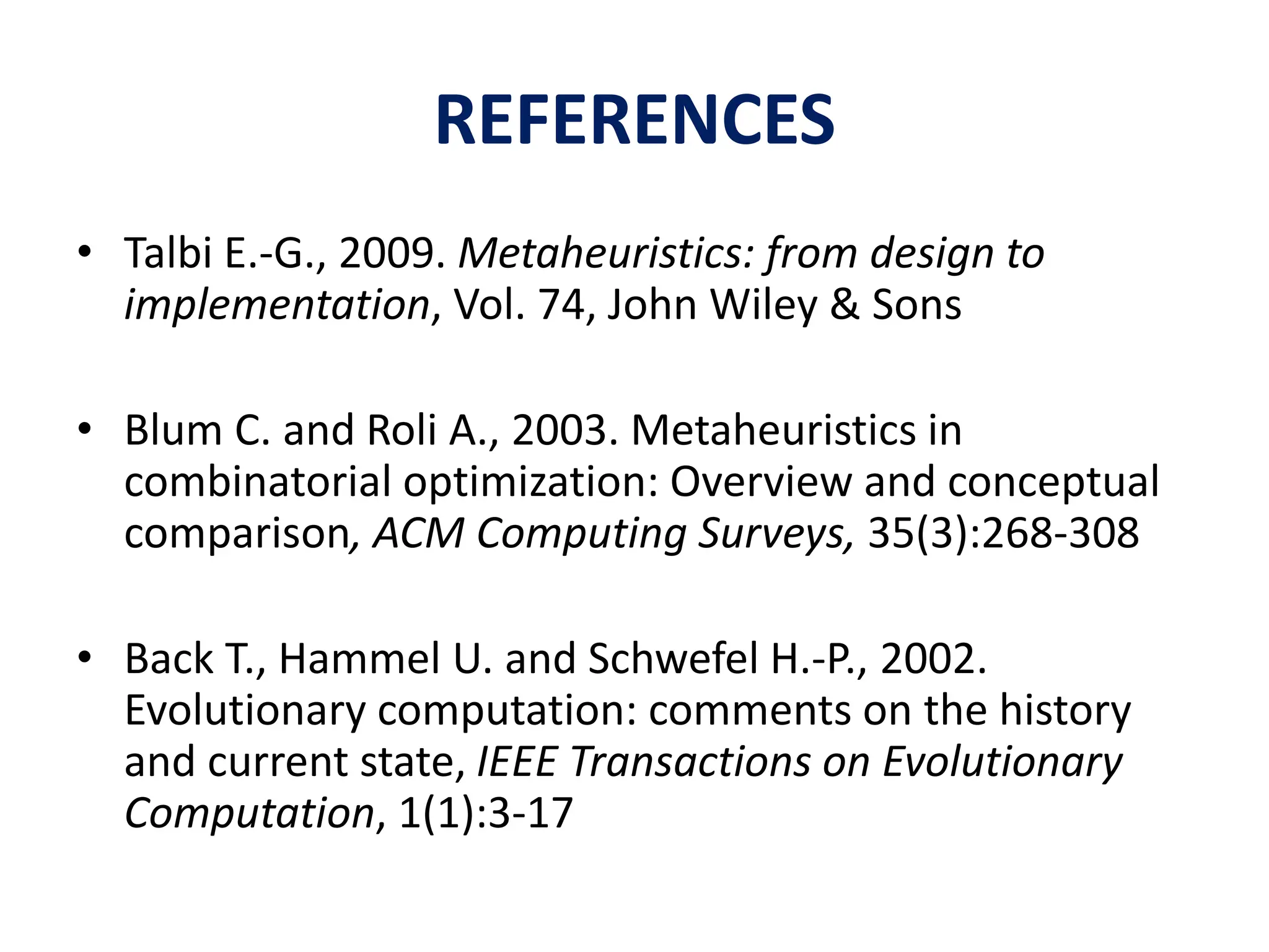 Metahuristic Algorithm Presentation | PPTX