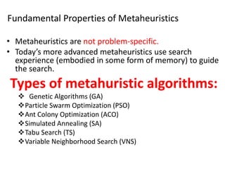 Metahuristic Algorithm Presentation | PPTX