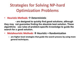 Metahuristic Algorithm Presentation | PPTX