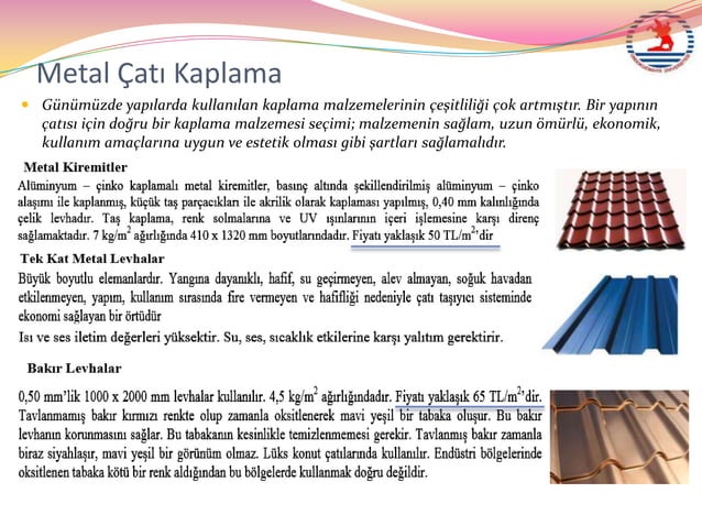 Metal yapı malzemeleri | PPT