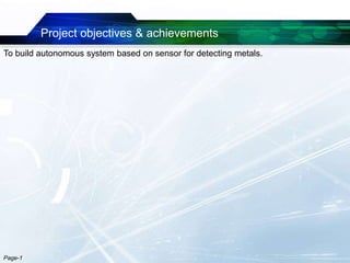 metal detector for security applications | PPT