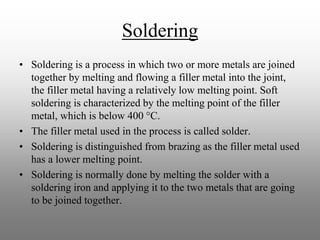 Metal brazing and soldering - processes | PPT