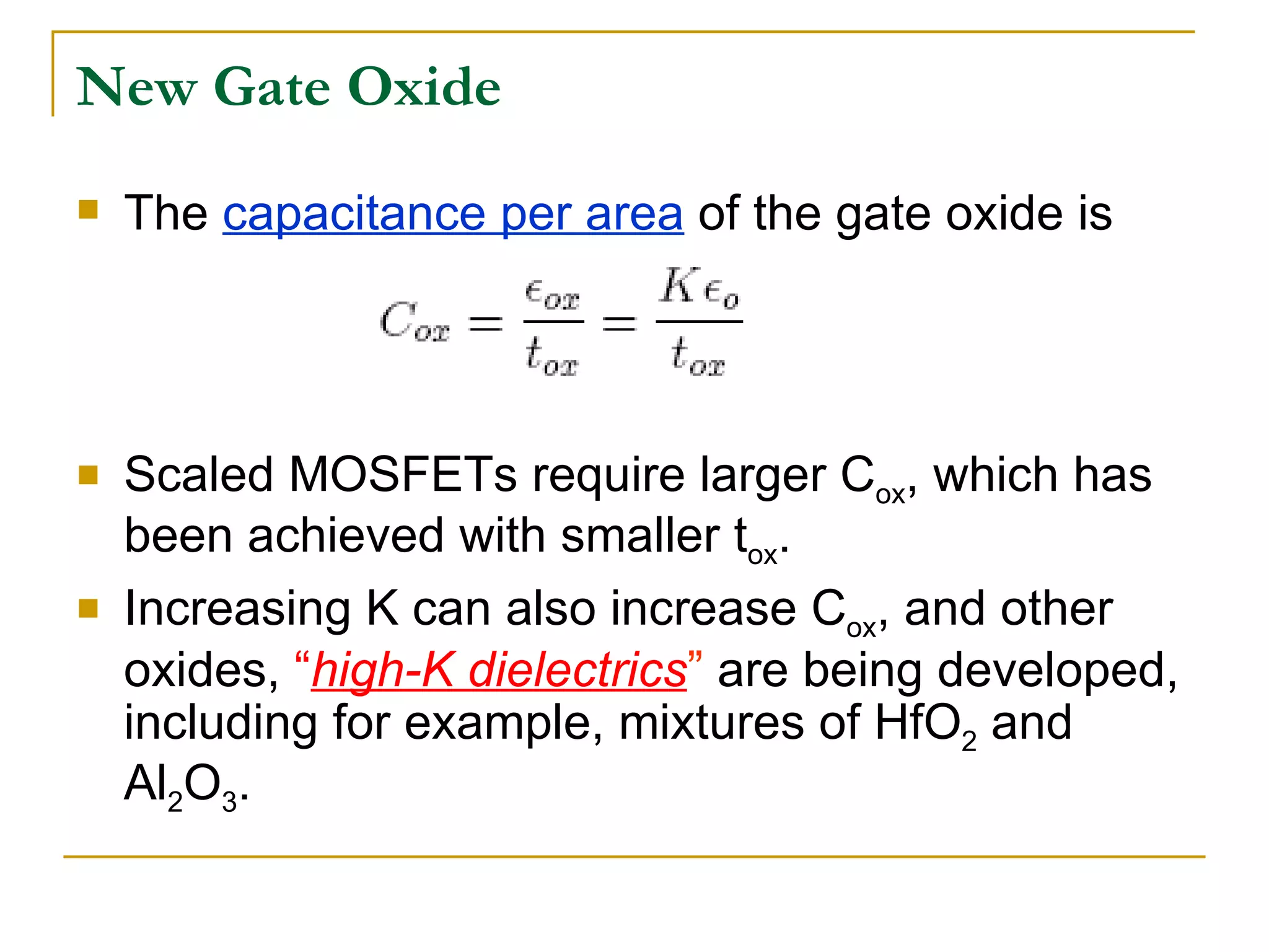Metal Oxide Semiconductor Fet (Mosfet) | PPT