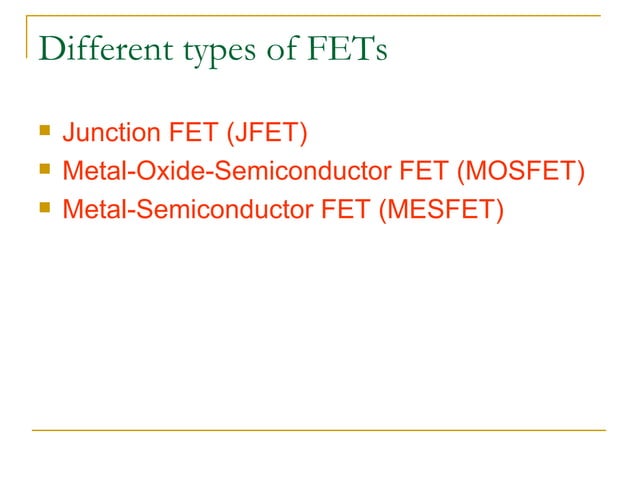 Metal Oxide Semiconductor Fet (Mosfet) | PPT | Consumer Electronics ...