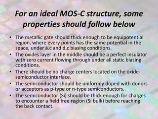 Metal oxide-semiconductor (mos) fundamentals | PPTX
