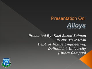 Metal Alloys | PPTX | Jewelry Making | Arts and Crafts